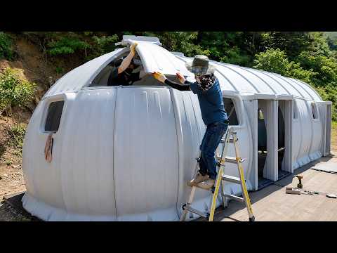 Man Builds a Sturdy House by Inflating Plastic?! Korea’s Dome House Built Like LEGO