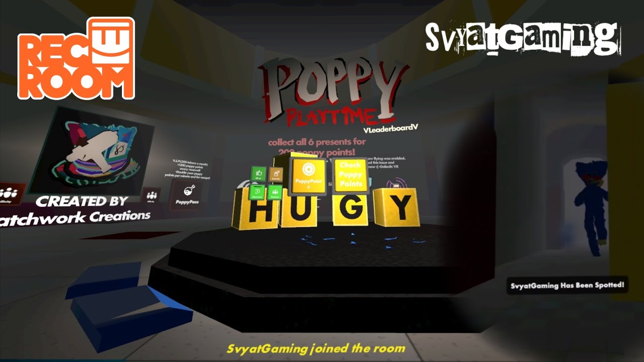 Rec Room poppy playtime Huggy Wuggy - YouTube