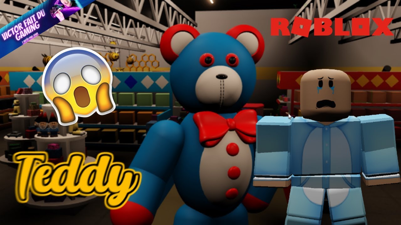 POURSUIVI PAR UN OURSON PSYCHOPATHE ! Roblox Teddy [Alpha] NIGHTMARE ...