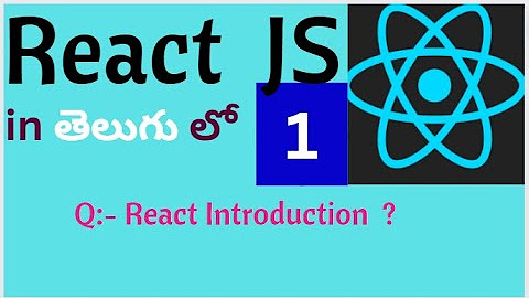React JS Complete Course In Telugu | React JS Cross Course in Telugu | React JS Course for ...