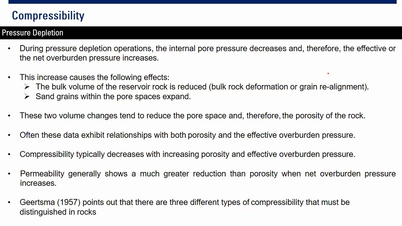 Rock Compressibility & Pressure Depletion - YouTube