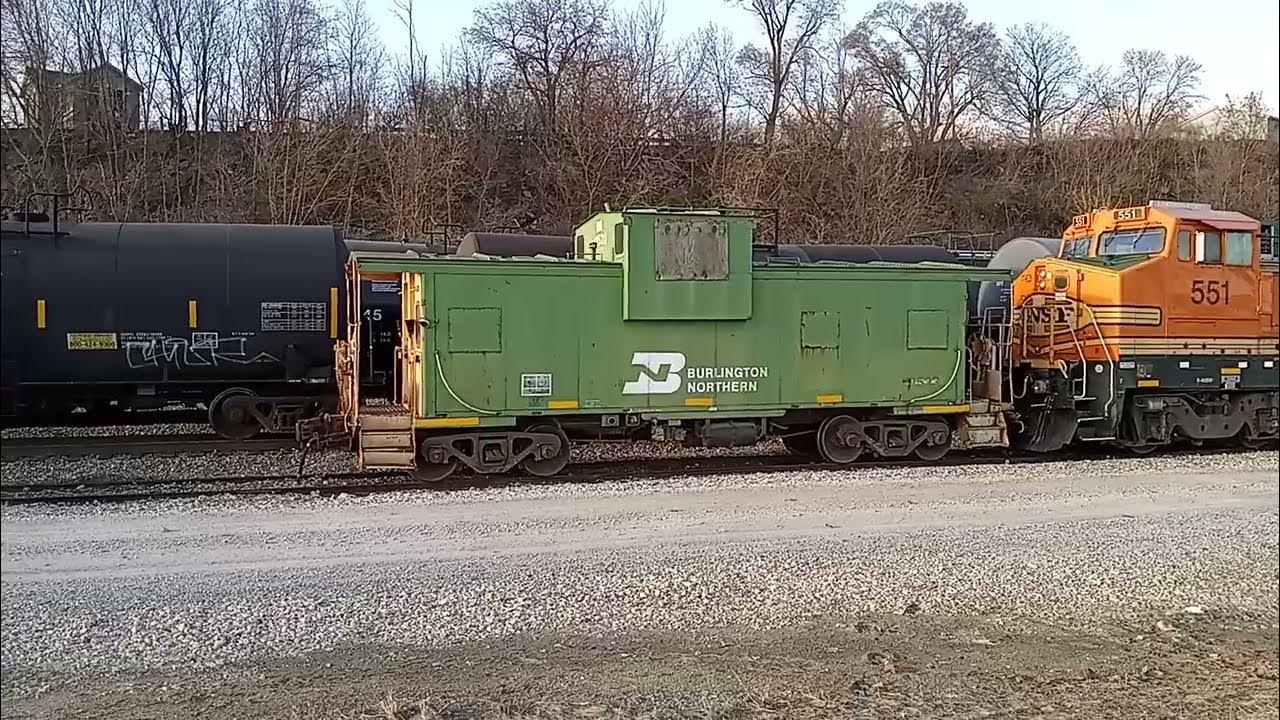 BN Caboose & BNSF/KJRY yard - Keokuk, Iowa 3-5-23 - YouTube