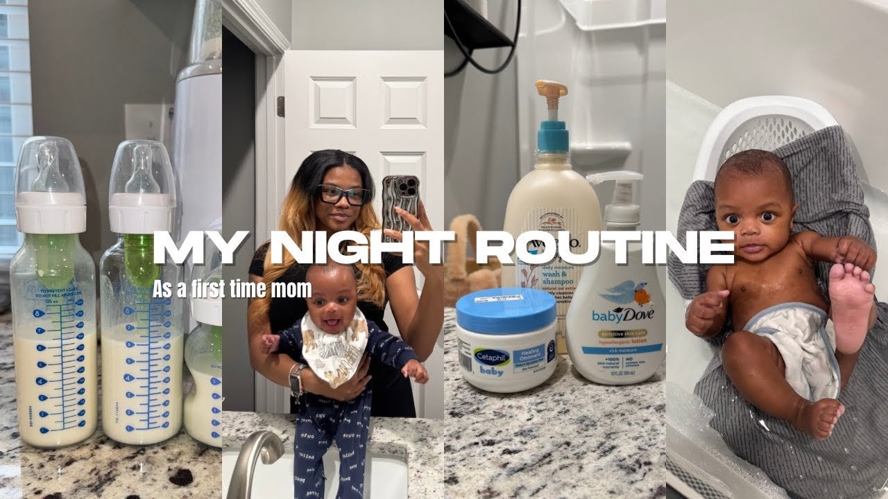 MY *Realistic* NIGHT TIME ROUTINE AS A FIRST TIME MOM | Bath time ...