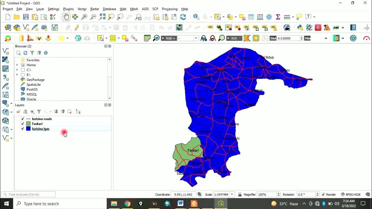How to clip features in QGIS - YouTube