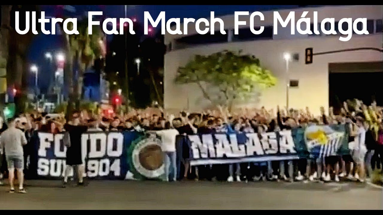 Málaga Fans March FC Málaga vs CD Lugo 23.10.2021 ultras march - YouTube