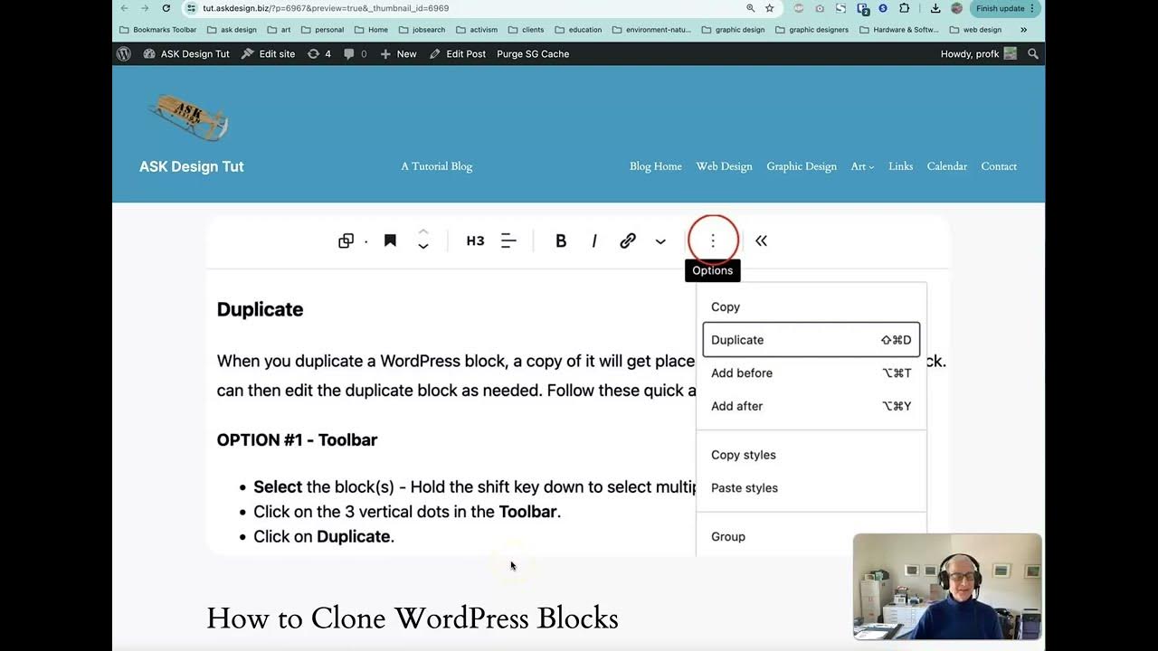 How to Clone WordPress Blocks - YouTube