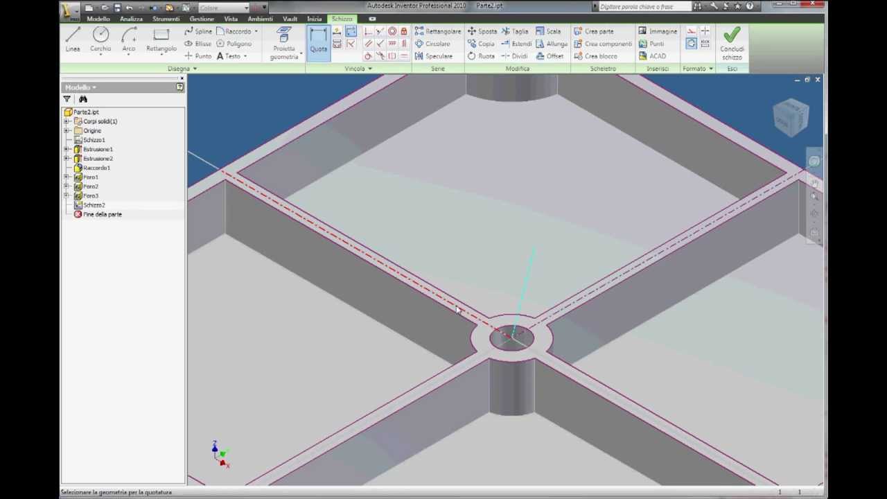 Inventor Autodesk Tutorial parte02 - Italiano - YouTube