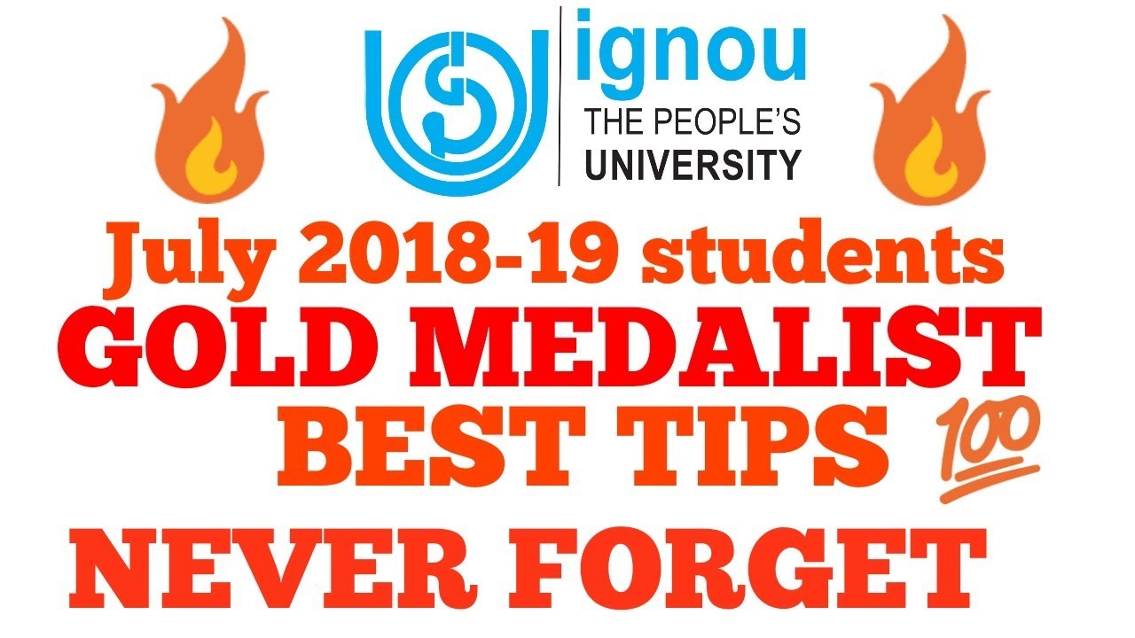 ignou special tips and criteria for gold medalist for ignou students ...
