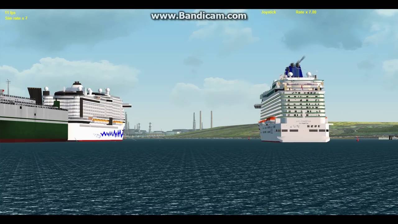 Vehicle Simulator : P&O Cruises - Britannia departing Southampton - YouTube