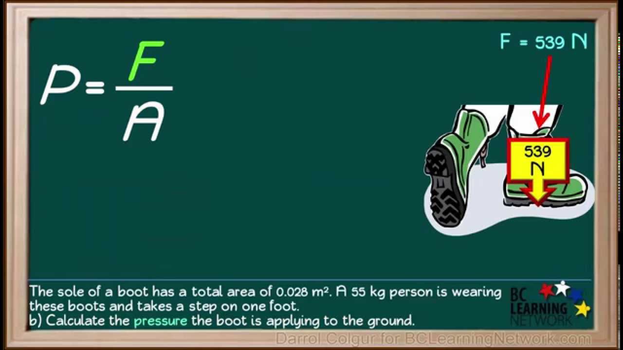 WCLN - Calculations Involving Pressure -- Example 1 - YouTube