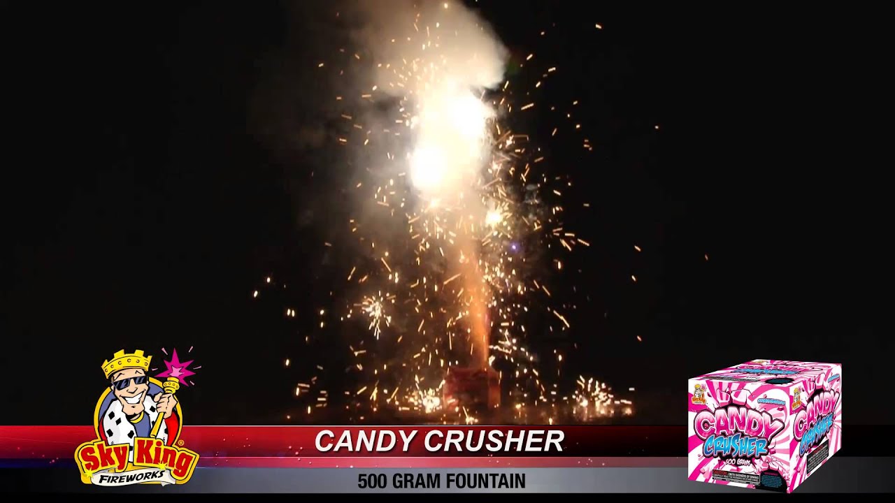 CandyCrusher - 500 Gram Fountain - Fireworks - YouTube