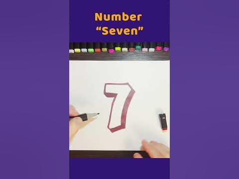 The number "7" | Draw numbers, children learn, numbers, draw, 1234 ...