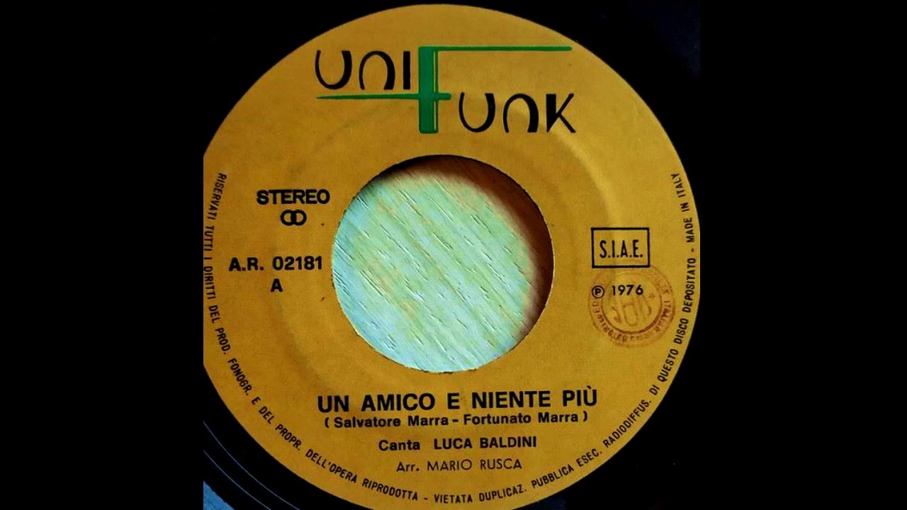 Luca Baldini - Un amico e niente più Chords - Chordify