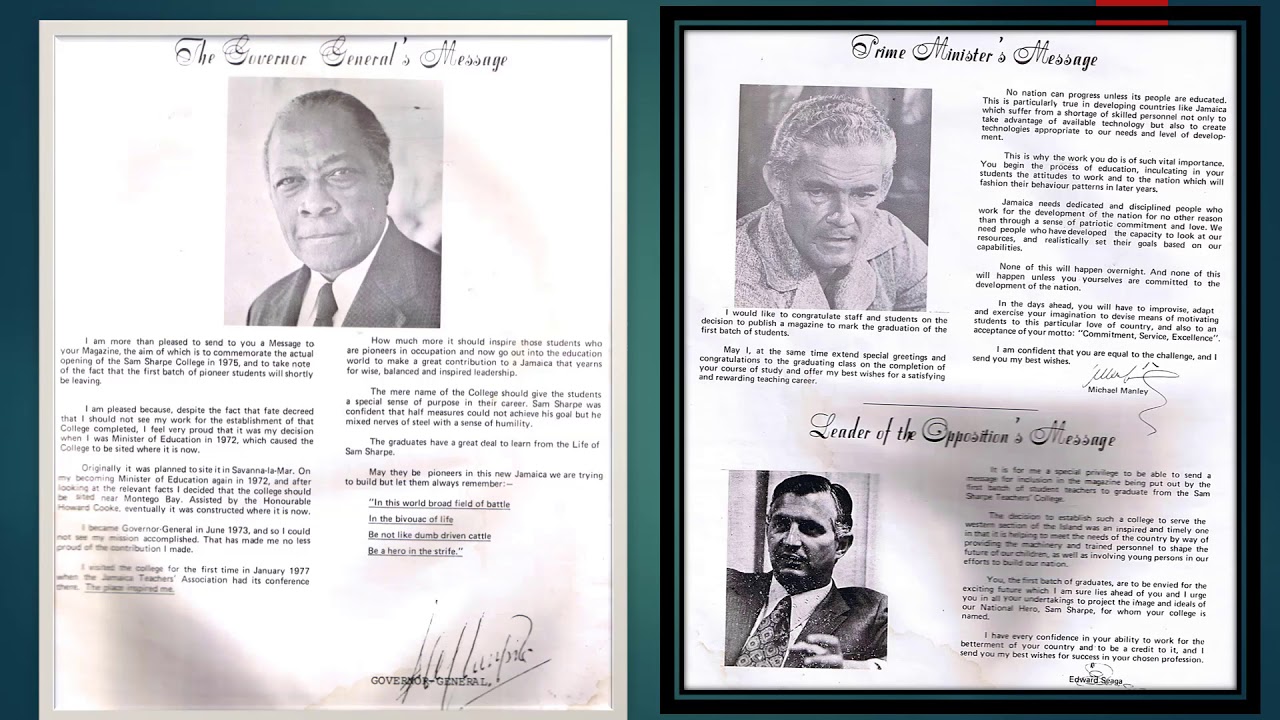 Sam Sharpe Teachers' College Pioneer Batch by Sylvester Bowie - YouTube