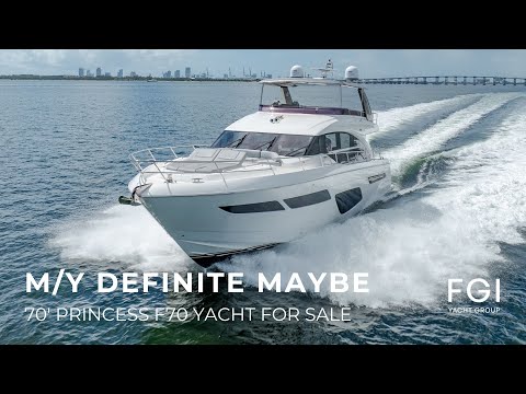 M/Y DEFINITE MAYBE - 70' Princess F70 Yacht for Sale - YouTube