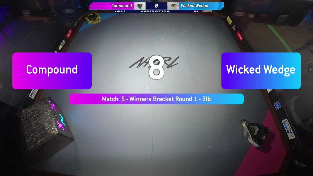 NHRL May 2021 - Wicked Wedge vs Compound - 3lb Robot Combat - YouTube