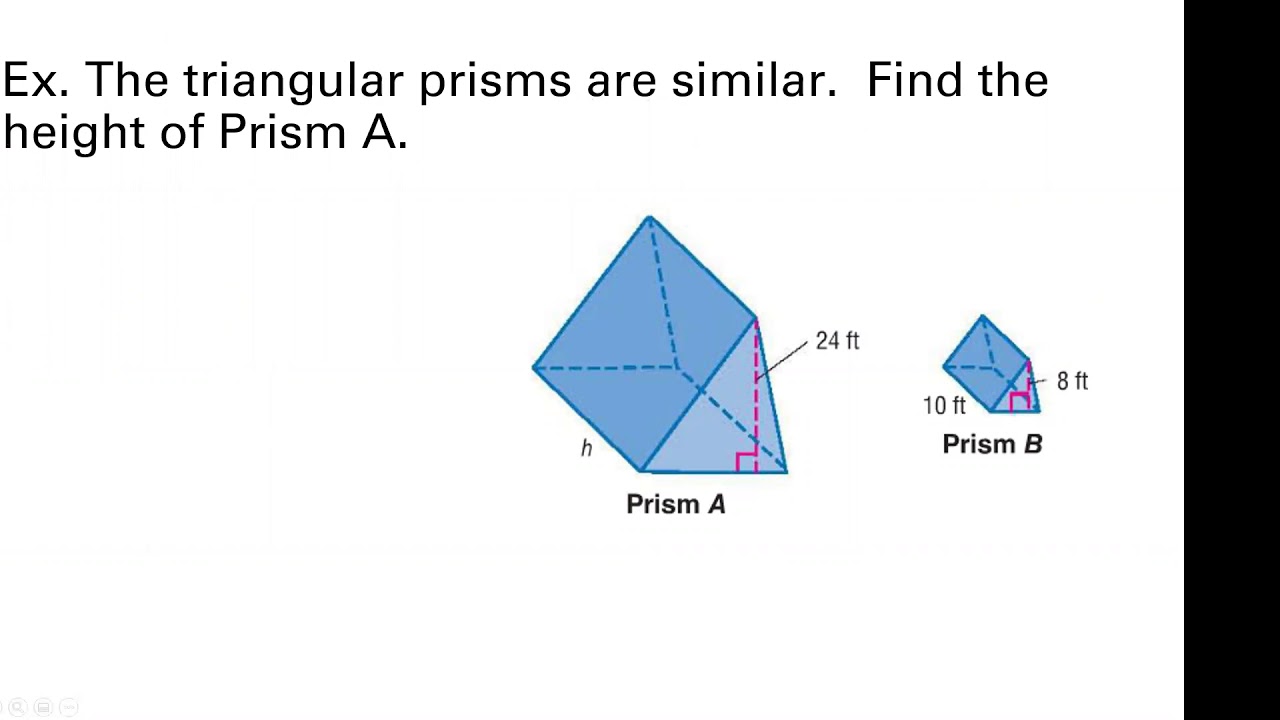 Pre Algebra B: Chapter 12 Lesson 8- Similar Solids - YouTube