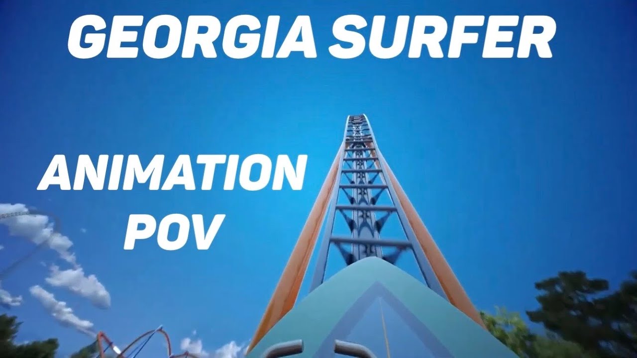 Georgia Surfer at Six Flags Over Georgia Animation POV - YouTube