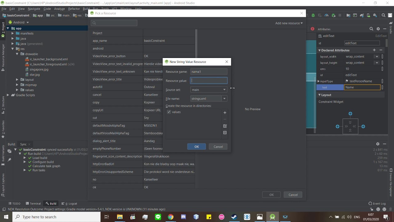 Basic Constraint Layout on Android - by Farhan (Informatika UC 19 ...