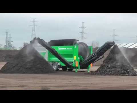 Komptech Nemus 2700 Mobile Trommel Screen Processing Mulch - YouTube