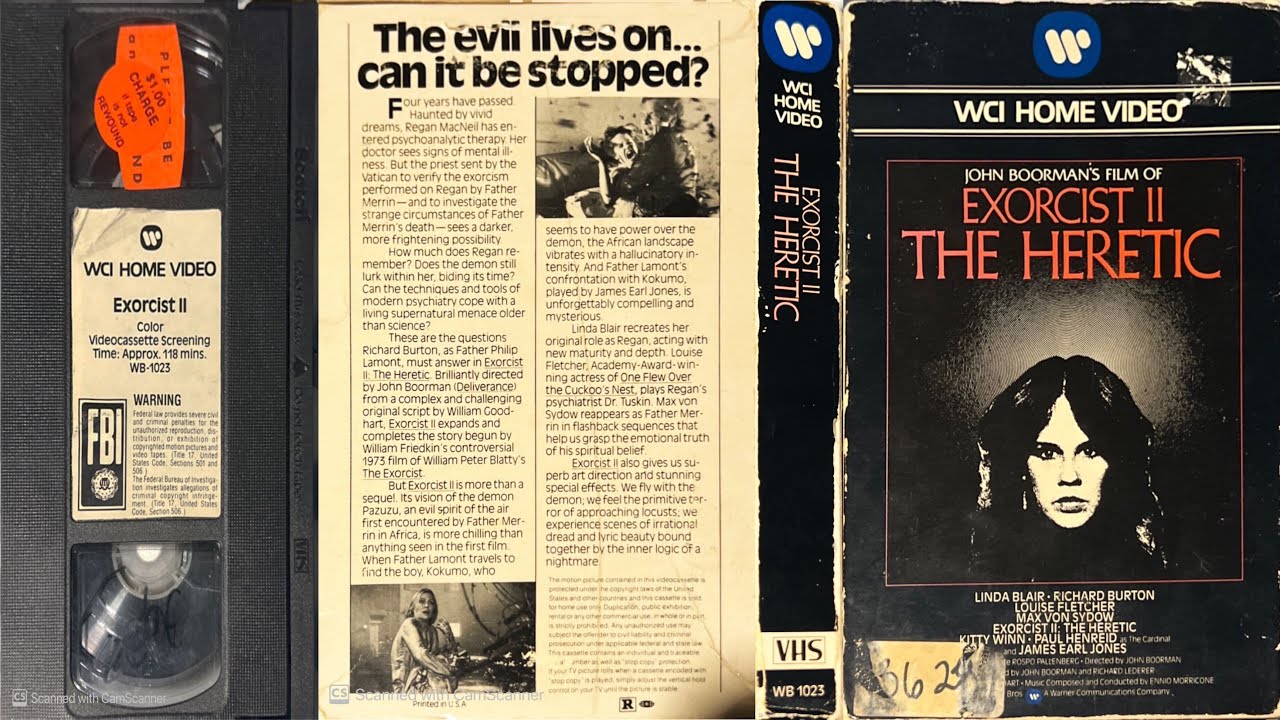 Exorcist II The Heretic WCI HOME VIDEO 1980 VHS - YouTube