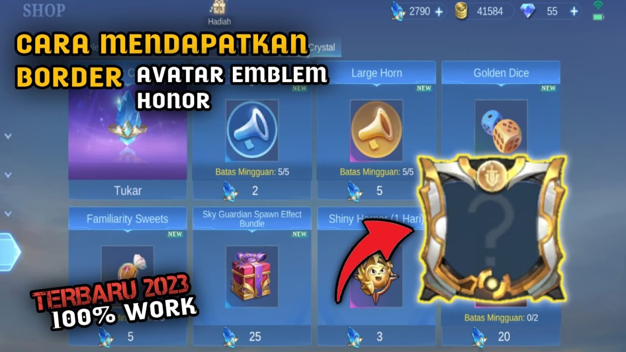 CARA MENDAPATKAN BORDER AVATAR EMBLEM HONOR - YouTube