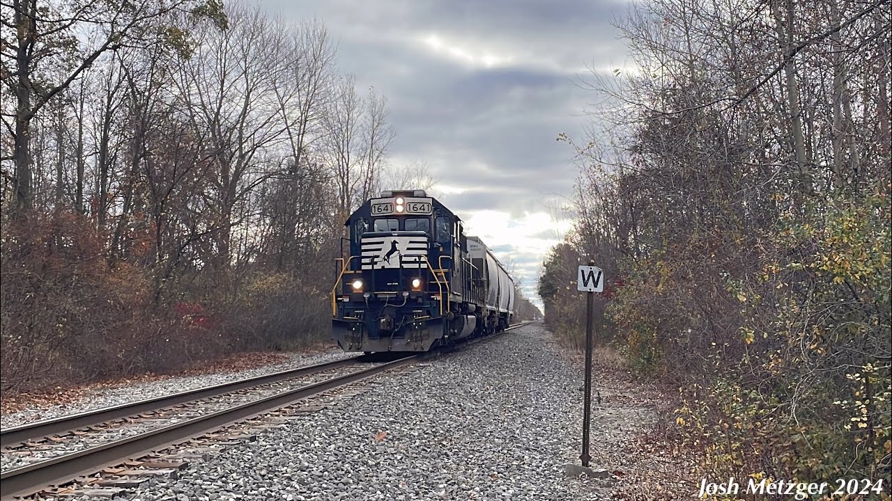 CSAO NBD local w/ NS SD40-2 #1641 @ Grix Rd in New Boston, MI 11/1/24 - YouTube