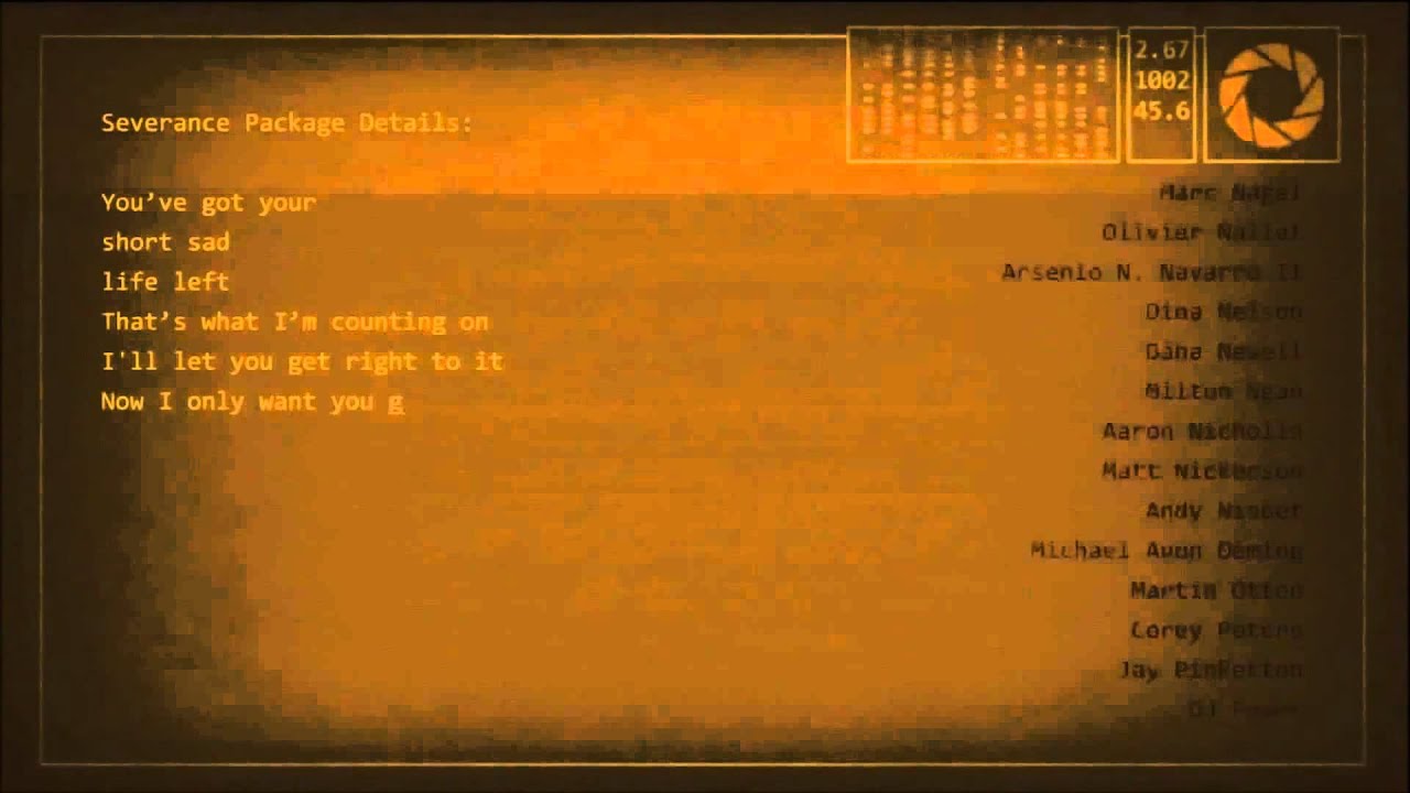 Portal 2 credits theme song. "Want You Gone" - YouTube