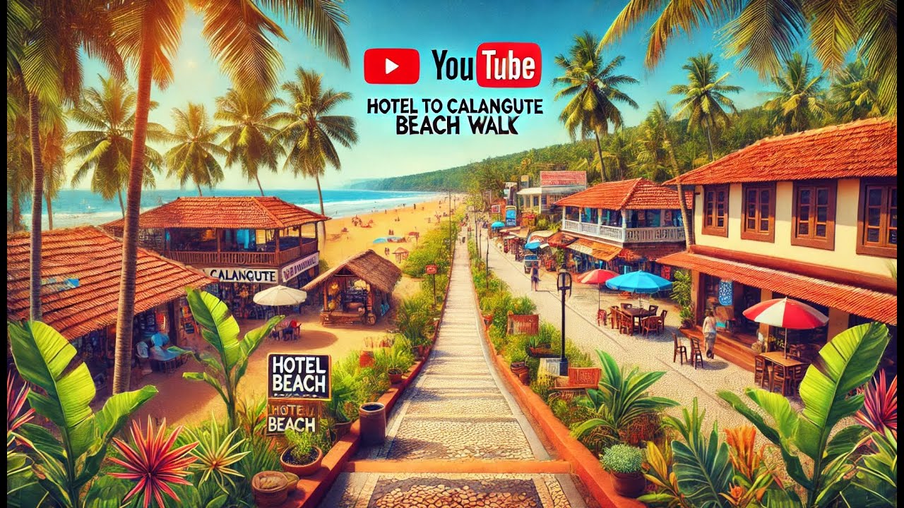 Hotel to Calangute Beach, Goa | Virtual Scenic Walking Tour - YouTube