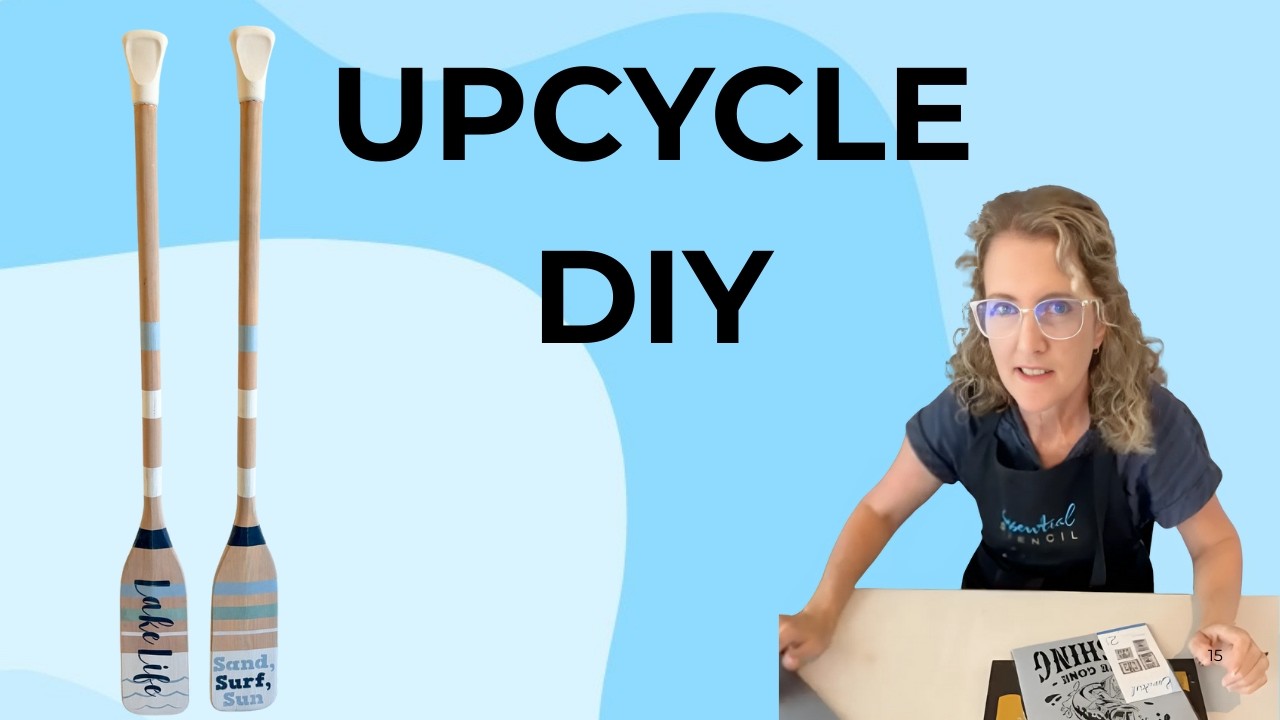 🌊 Upcycle Oars with Stencils: Easy Coastal Home Decor Ideas - YouTube
