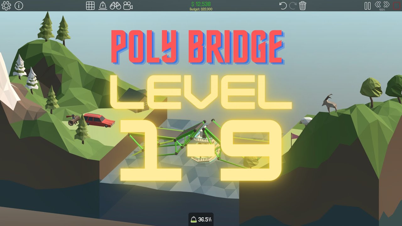 Poly Bridge 1-9. Play game in free time - YouTube