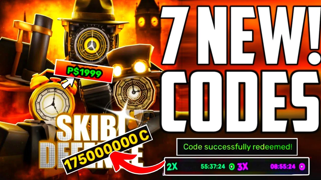 [PRIME] SKIBI DEFENSE ROBLOX CODES 2025_NEW SKIBI DEFENSE CODES_2025 ...