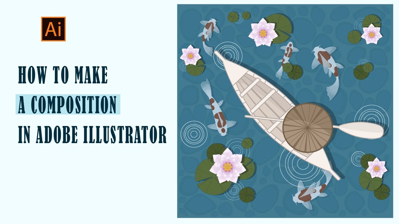 How to make a composition in Adobe Illustrator - YouTube