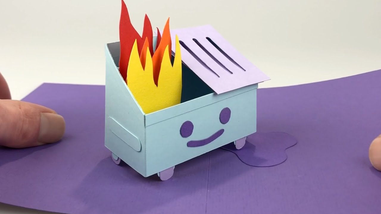 Dumpster Fire Pop-up Card - YouTube