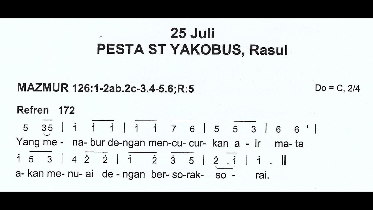 Pesta Santo Yakobus Rasul - YouTube