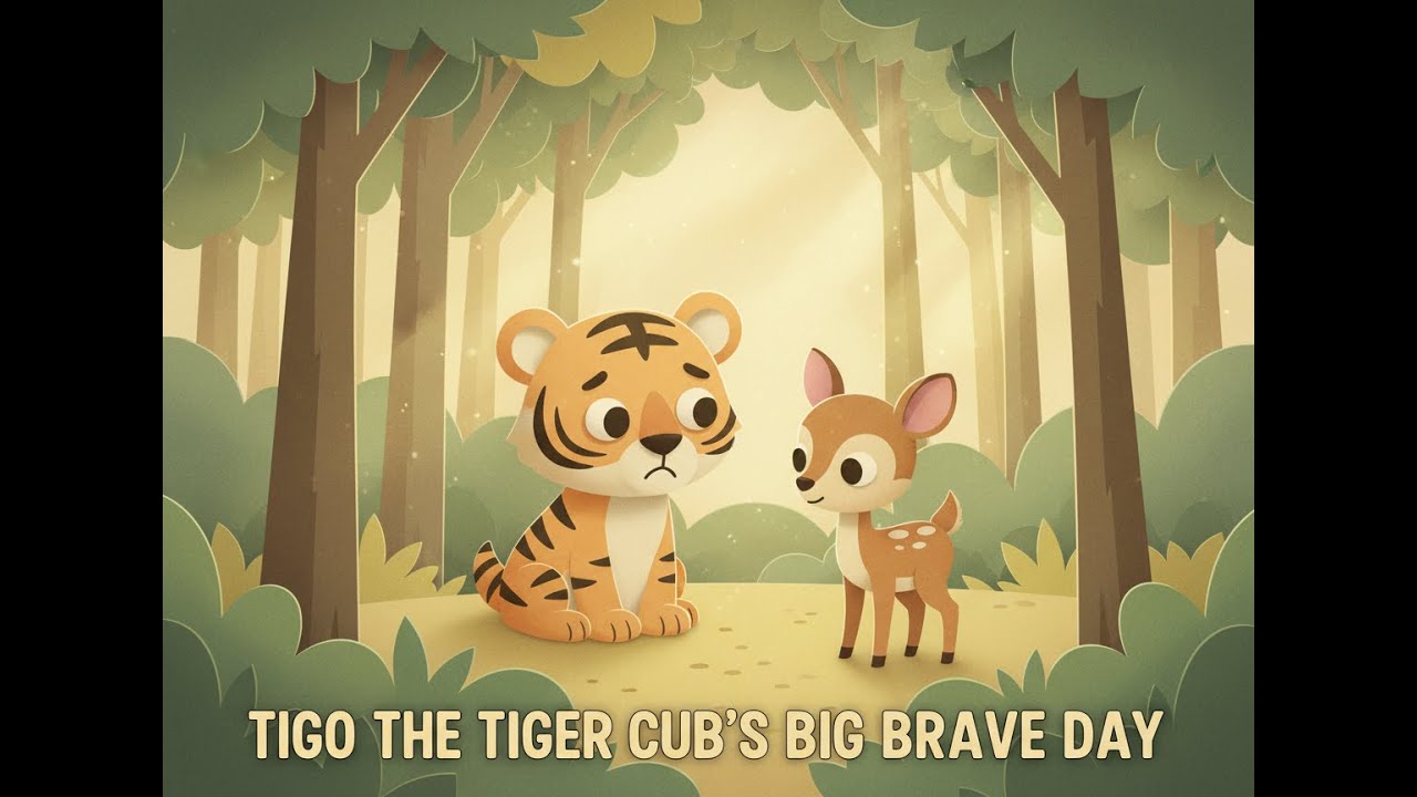🐯 Tigo the Tiger Cub’s Big Brave Day | A Gentle Kids Story | Tale-Buds ...