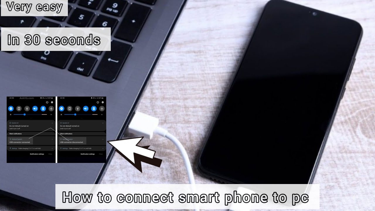 How to connect mobile to computer with usb cable | Mobile Ko Laptop Se ...