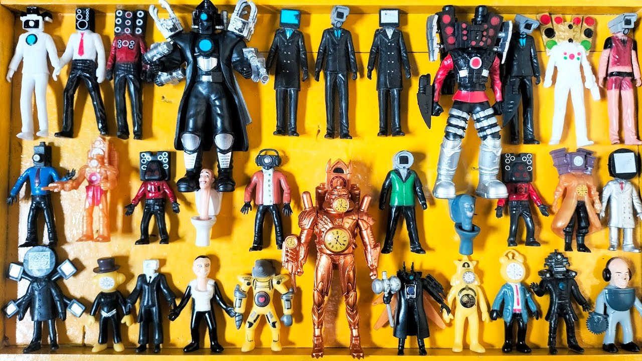 Box Full Of 6 Skibidi Toilet Clockman King Gold Vs Upgrade Speakerman ...