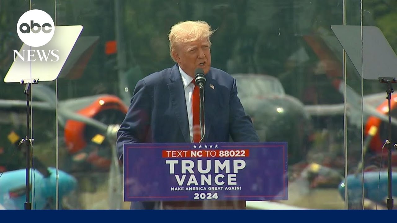 Trump speaks behind bulletproof glass at first outdoor rally since ...