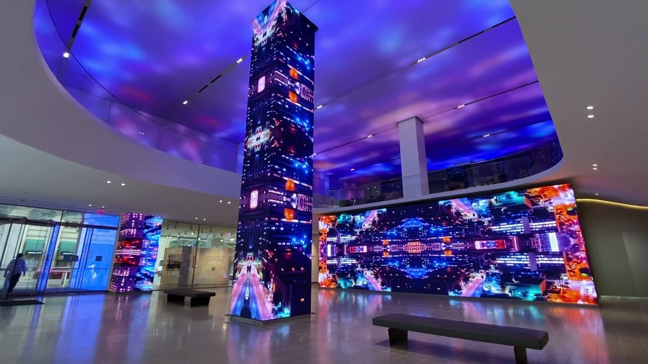 The Whitacre Tower Lobby @ AT&T Discovery District - YouTube