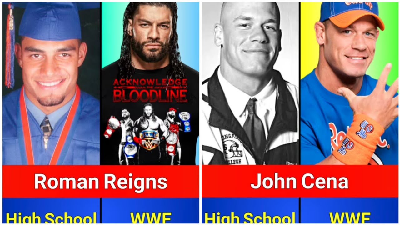Greatest WWE Wrestlers: High School vs Now Transformations - YouTube