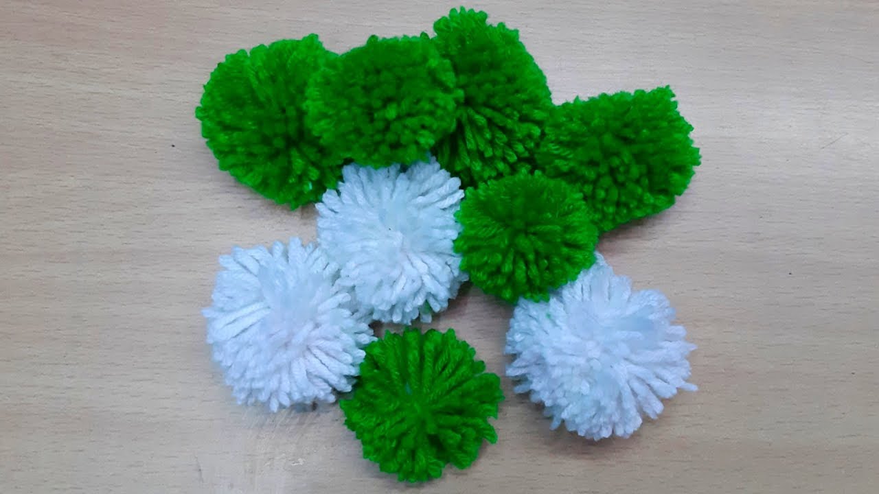 How to make woolen flower | woolen flower | wool design making - YouTube