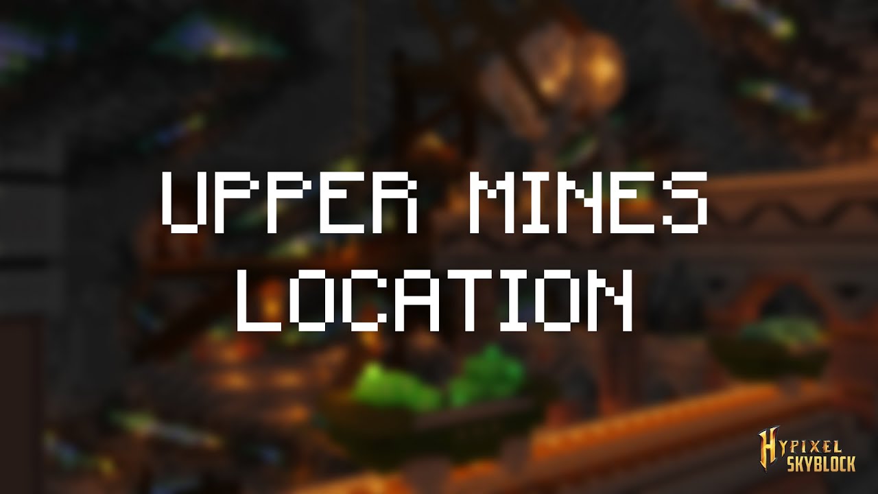 Hypixel Skyblock: Dwarven Mines - Upper Mines Location - YouTube