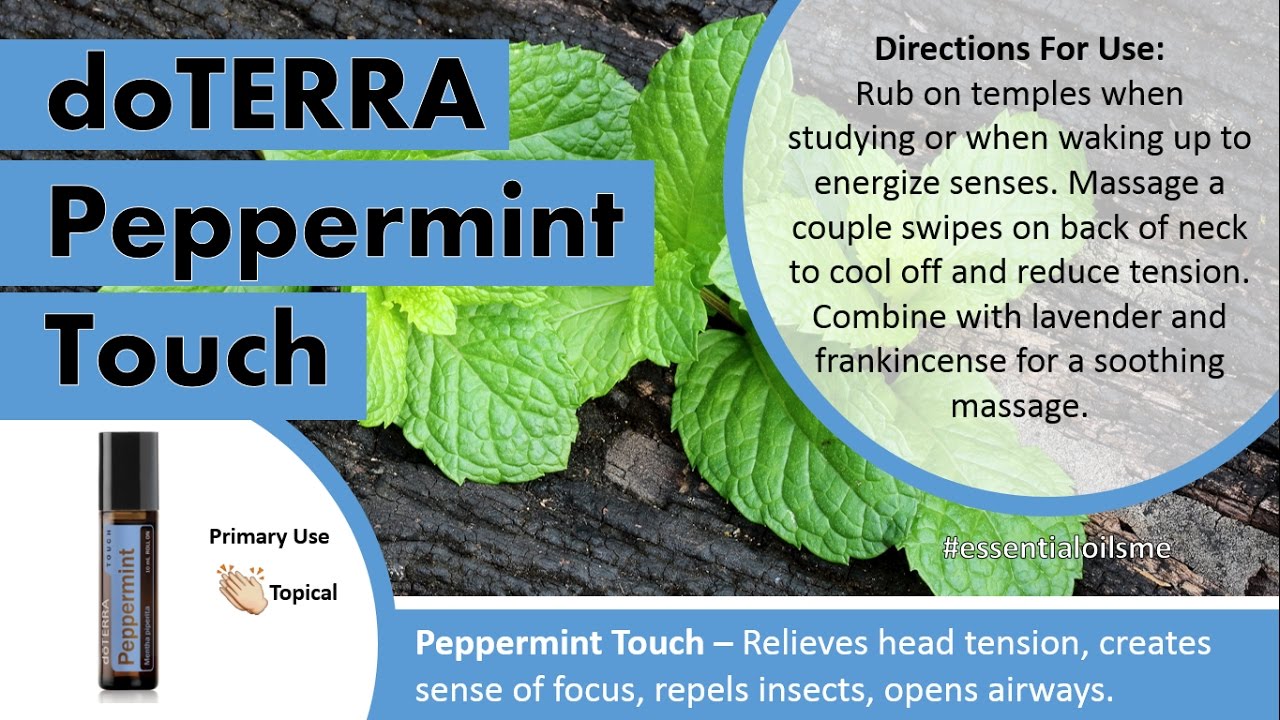 How To Use doTERRA Peppermint Touch - YouTube