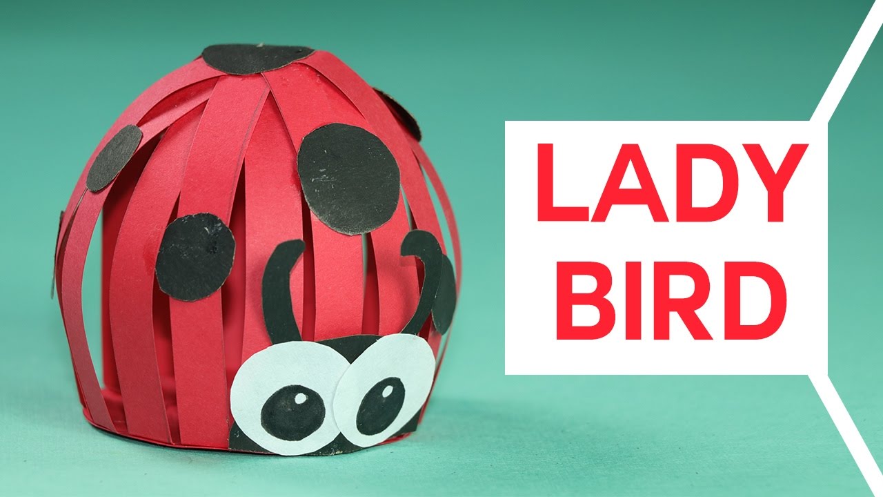 Kids Crafts - Ladybug Paper Crafts Tutorial - YouTube