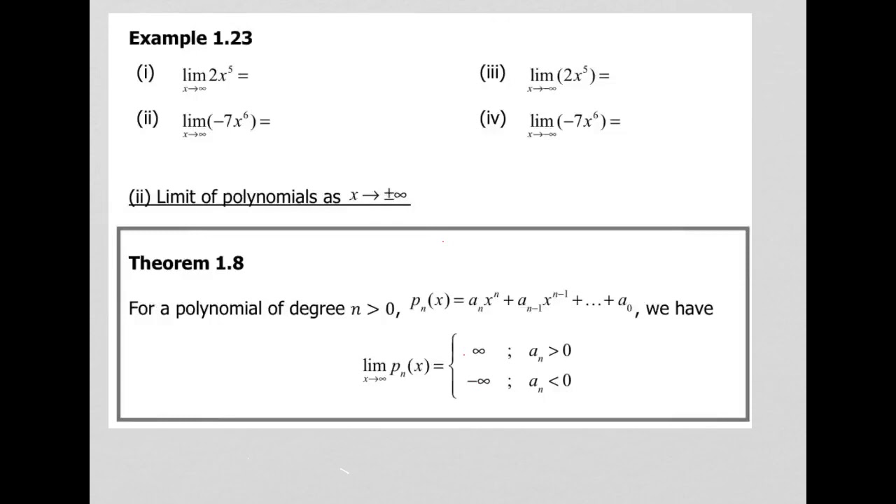 #029 Limit of polynomials and Example 1.23 - YouTube