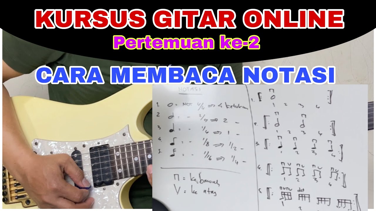 BELAJAR GITAR UNTUK PEMULA | PENGENALAN NOTASI RHYTHM | BELAJAR KURSUS ...