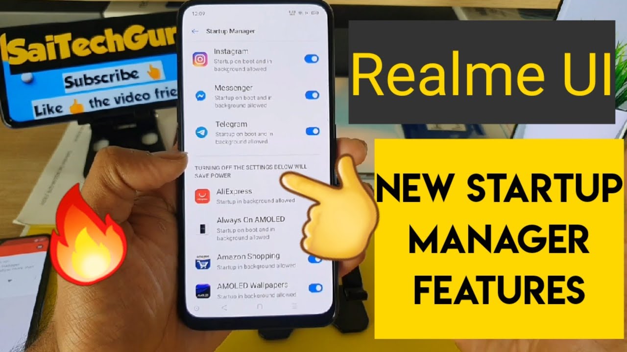Realme ui startup manager review indepth - YouTube