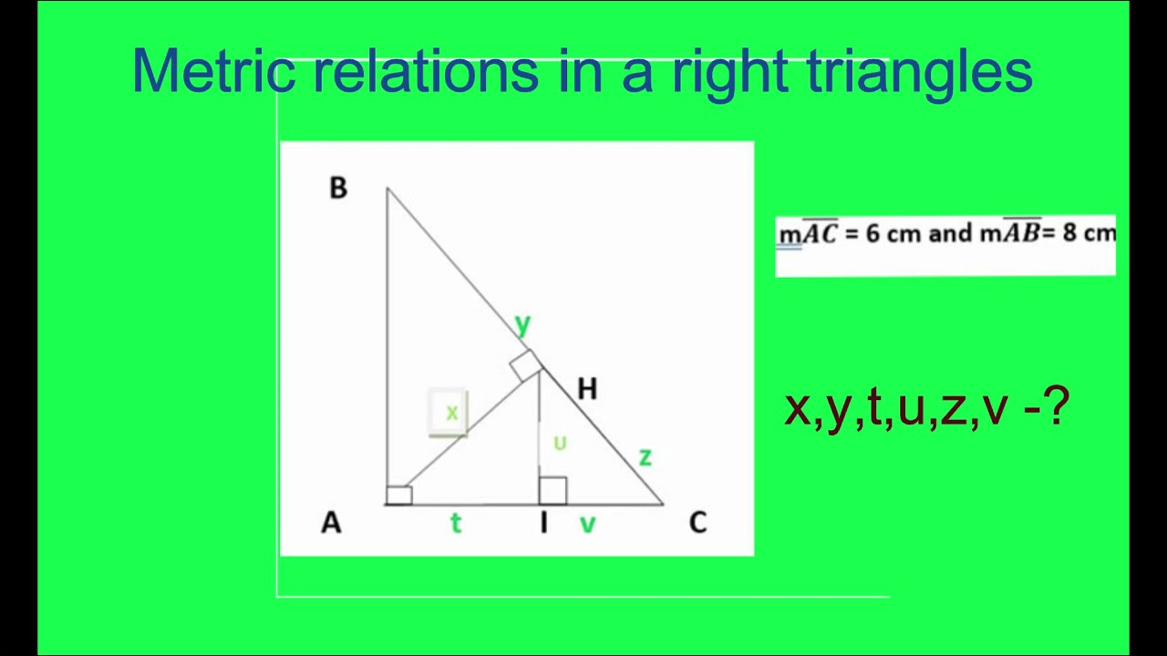 Metric Relations In Right Triangles | Mathematics | Trigonometry ...