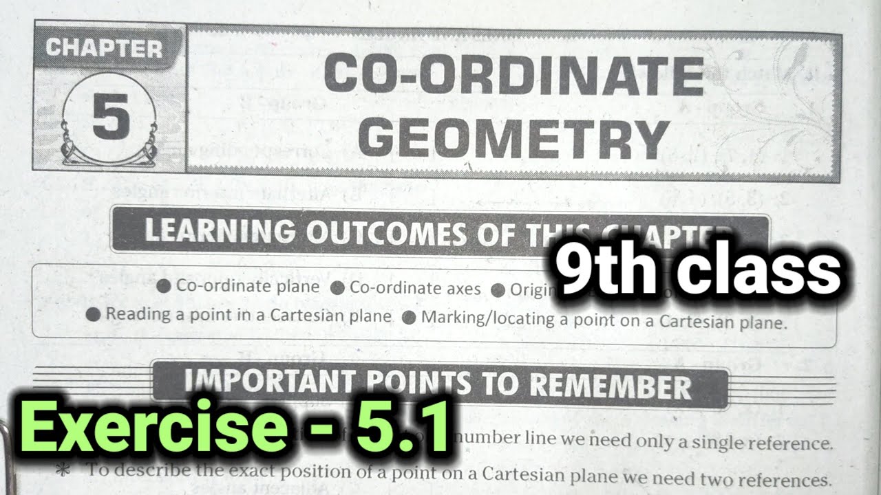 9th class | Maths |5.Co - Ordinate Geometry chapter | Exercise - 5.1 ...